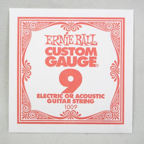 アーニーボールの高硬度のスズ・メッキしたハオ・カーボン・スチールのプレーン弦です。エレキギター/アコースティックギター兼用のバラ弦です。Electric ＆ Acoustic Guitar String.009 Single※画像はサンプル...