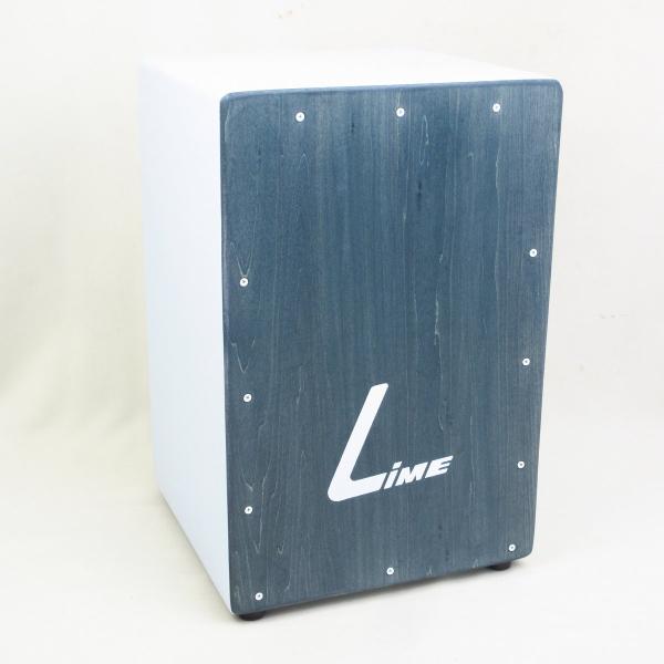 オールハンドメイドでカホンを製作する大阪LiME Cajonの軽量＆鳴らし易い”クラスカホン”！こちらは、打面には木目が楽しめる水性ステイン塗料の”ブルーウォルナットカラー”、側面＆背面は、新色の”アイスブルーカラー”で仕上げた、浜の風を感...
