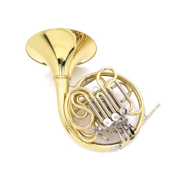 ヤマハ フレンチホルン YHR-567Dシリアル番号017241イエローブラスベル、ラッカー仕上、F/Bbフルダブル、ストリングアクション、デタッチャブルベルのモデル。吹きやすく音程も良い吹奏楽の定番モデルであり、これからホルンを始めるとい...