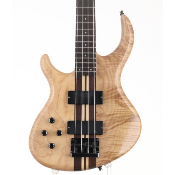 韓国製、トバイアスの左利き用ベース。ボディはおそらくメイプル、ネックはウェンジとメイプルの5ピースでスルーネック仕様、ペグはGOTOH製、「TOBIAS」とロゴが入ったピックアップを2基搭載。コントロール類を操作するとガリノイズが発生する場...