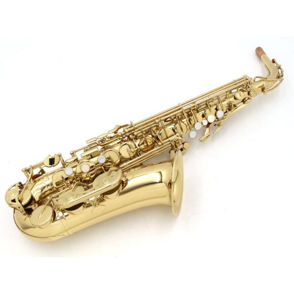 ヤマハ アルトサックス YAS-24IIシリアル番号011891　管体重量2341グラム (ネック109グラム)ラッカー仕上、HighF#key付の1994年から2002年に作られたモデル。スチューデントモデルではありますが、軽めの吹奏感と...