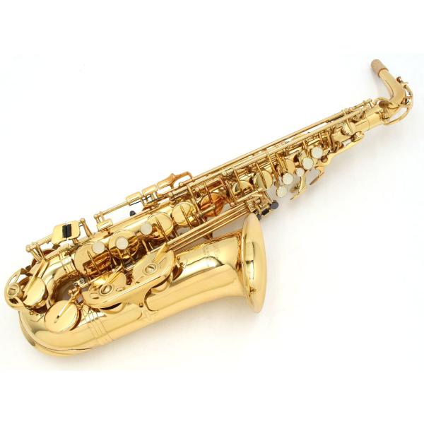 ジュピター アルトサックス JAS-669-667シリアル番号300725 管体重量2429グラム（ネック110グラム）ラッカー仕上げ、HighF#key無しのモデル。台湾製の楽器ですが造りが良く、入門用としてこれから楽器を始める方にオスス...