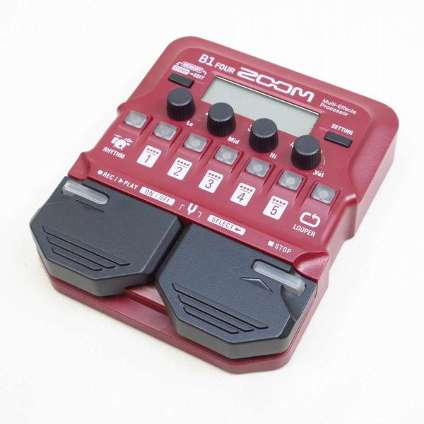1つのペダル。低音はよりディープに。『B1 FOUR』は、合計70種類以上のアンプ／エフェクトモデルを内蔵し、最大5個を自由な接続順で同時に使用可能。実機の内部回路を忠実にエミュレートした9種類のアンプモデルと先進のIR（インパルス応答）を...