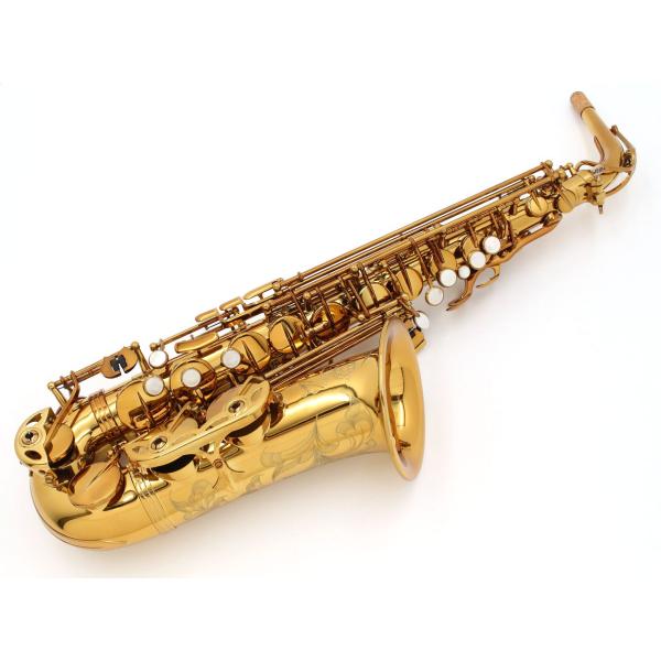 セルマー アルトサックス REFERENCE54アンティークゴールドラッカー仕上、HighF#key付、2004年頃製造、ヴィンテージの名器マーク6をベースに設計されたモデルです。ダークで落ち着いたヴィンテージ感のあるサウンドながら、現代的...