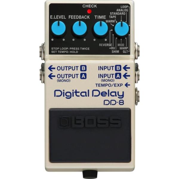 DD-8 Digital Delayは、BOSSコンパクト・ディレイ・ペダル史上最もワイドレンジで多機能なディレイ・ペダルです。多彩なサウンド、柔軟なディレイ・タイム、豊富なコントロール・オプションと接続端子など、あらゆる面で優れたスペック...