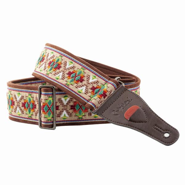 Vintage strap鮮やかな色彩とクールなビンテージパターンが特徴の60年代ジャガード織りのビンテージスタイル・ギターストラップ。耐久性に優れたソフトで快適なマイクロファイバーの裏地、低密度ラテックスのパッド、Tri-glide長さ調...