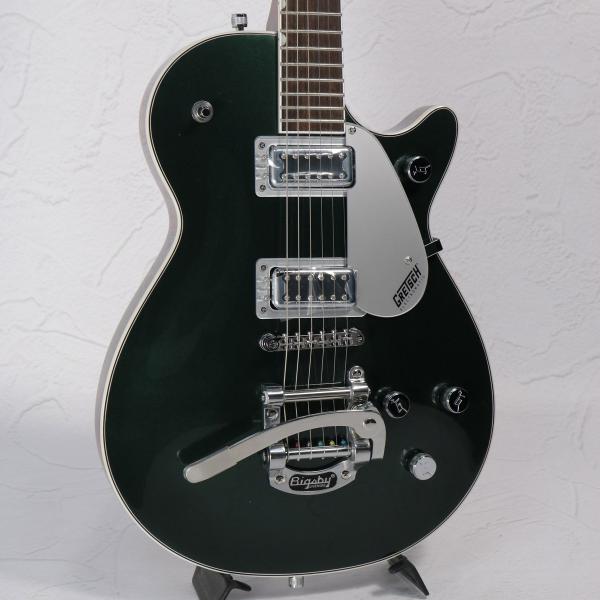 G5230Tのローレル・フィンガーボード仕様モデル！G5230T Electromatic Jet FT Single-Cut with Bigsbyは、アーチド・メイプル・トップ/マホガニー・バックで、フィンガーボードはローレル、ネック材...