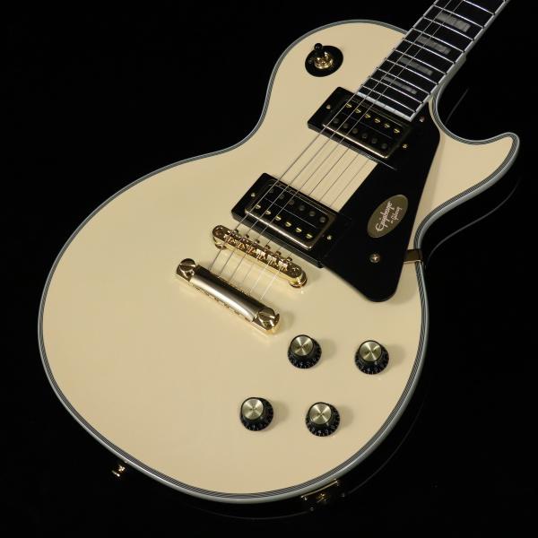 海外ディーラー向けに生産されたエクスクルーシヴモデル！ボディTopはアンティーク・アイボリーカラーを、Backにはブラックカラーを纏ったクールなルックスのレスポール・カスタム！さらにピックアップにはオープンドのProBuckerハムバッカー...