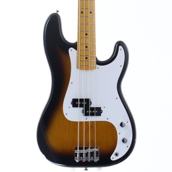 王道プレシジョン、迷ったらこれ！1957年スタイルを踏襲したFender Japan製プレシジョンベース。太く芯のある低音と、バンドの中でしっかり存在感を放つミッドレンジが魅力です。メイプルネックによるレスポンスの良さと、1Vol / 1T...