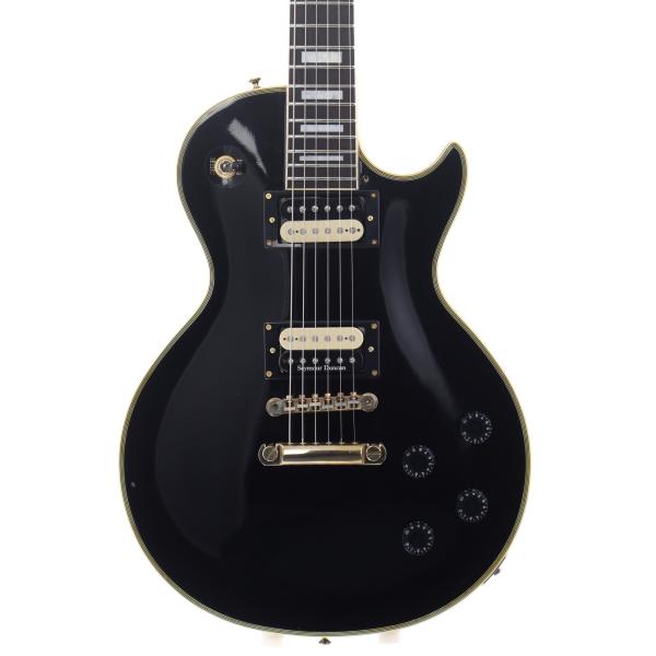 国産Les Paul Custom系の中でも近年評価を高めている日本製GibsonことOrvilleの1本。Gibson公認ブランドとして展開されていたOrville期のレスポール・カスタムモデル。ブラックフィニッシュにゴールドパーツ、多層...