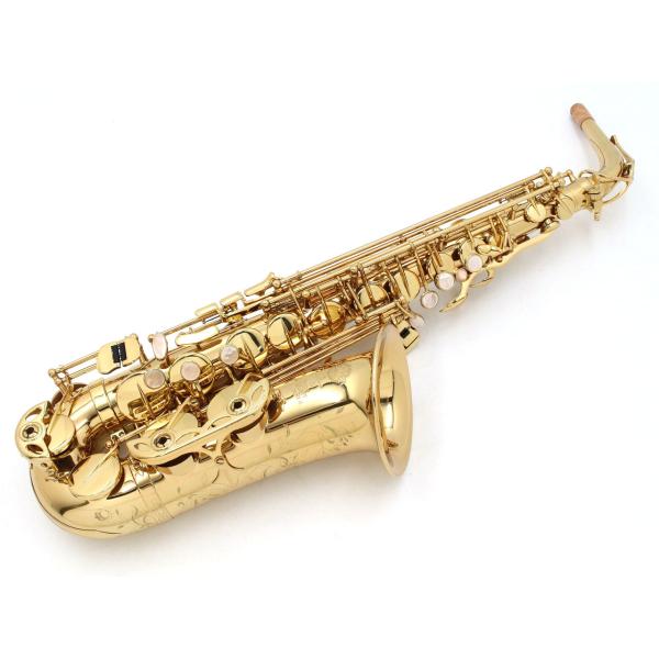 セルマー アルトサックス JUBILEE S2 W/E GL シリーズ2シリアル番号769026 管体重量2506グラム(ネック100グラム)ラッカー仕上、HighF#key付の現行ジュビリーのラッカー仕上モデル。2番管の凹み修正を行ってい...