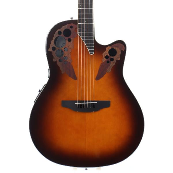 Ovationらしいラウンドバック構造とマルチサウンドホールを採用した、扱いやすさに優れたエレアコモデル。スーパーシャローボディを採用した薄型設計により、抱えやすさと取り回しの良さが魅力の一本。エレキギターからの持ち替えでも違和感が少なく、...