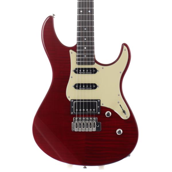 YAMAHA ”Pacifica ”シリーズ 上位モデル「PAC612VIIFMX」が入荷!フロントとセンターにシングルコイル、リアにハムバッキングのピックアップを搭載した「PACIFICAシリーズ」の上位モデル。アルダーボディ、メイプルネ...