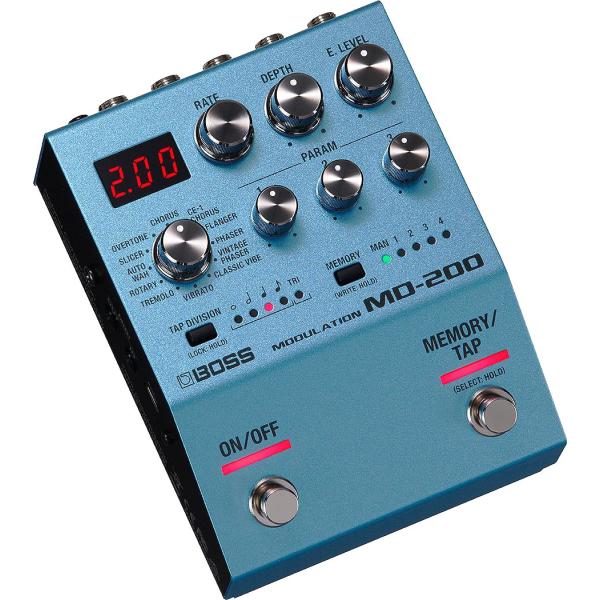 ## 【BOSSPSASET】 ## ## 3UZCLPZ2EC ## MD-200 Modulation は、フラッグシップ・モデル MD-500 のアルゴリズムを継承した高品位なモジュレーション・ペダルです。コンパクトな筐体に12 種類...