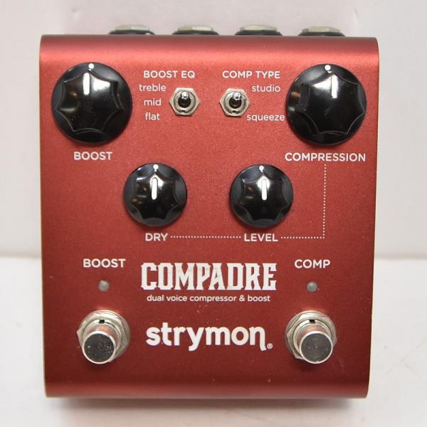STRYMON COMPADRE / dual voice compress が中古で入荷しました！■ スタジオ系とペダル系の2種類のアナログ回路を切替可能なデュアルボイス・コンプレッサー設計■ クリーンとダーティーを選択できる独立ブースト...