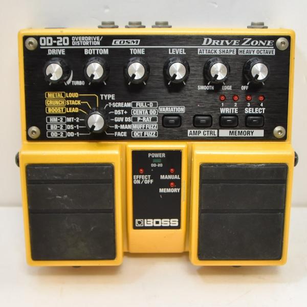 BOSS OD-20 / Drive Zone が中古で入荷しました!■ COSM技術によりBOSS OD-1やDS-1、MT-2を含む22種の歪みモデルを搭載し、ビンテージからモダンまで幅広いドライブサウンドを再現する構成 ■ Attac...