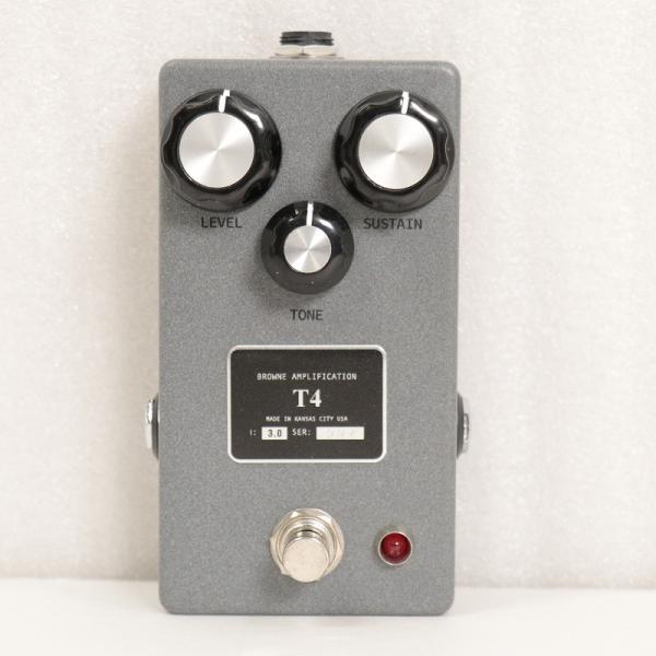 BROWNE AMPLIFICATION T4 FUZZ が中古で入荷しました!■ クラシックな4トランジスタファズ回路をベースに現代的なチューニングを施したファズペダル■ 中域を保ったフラット寄りのEQ設計によりバンドアンサンブルで埋もれ...