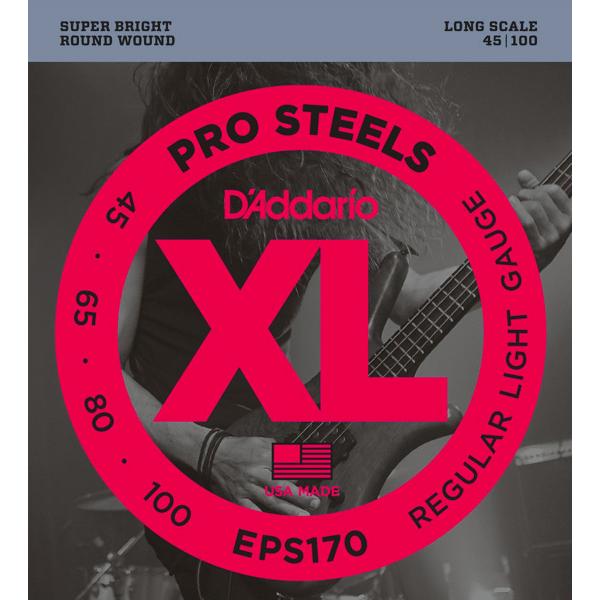 XL PROSTEELSXL ProSteelシリーズは、D'Addario弦の中でも最も磁力が強くブライトなサウンドのエレクトリックベース弦です。特殊な合金を使用することで、豊かな倍音成分と煌びやかで高域と低域のバランスに優れたサウンドで...
