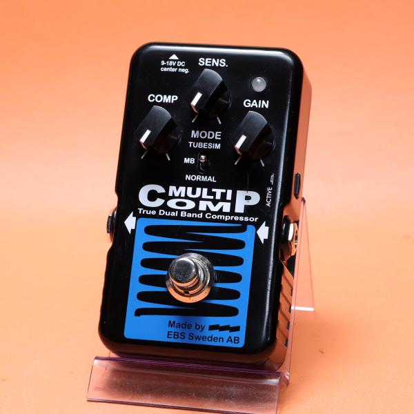 チューブ/マルチバンド/ノーマルの3モードで、太くクリアな音質を誇るベース用コンプの最高峰 「EBS-MC-BL Multi Comp Blue Label」従来のコンプレッション(Comp)に加え、感度(Threshold)を調整する「S...