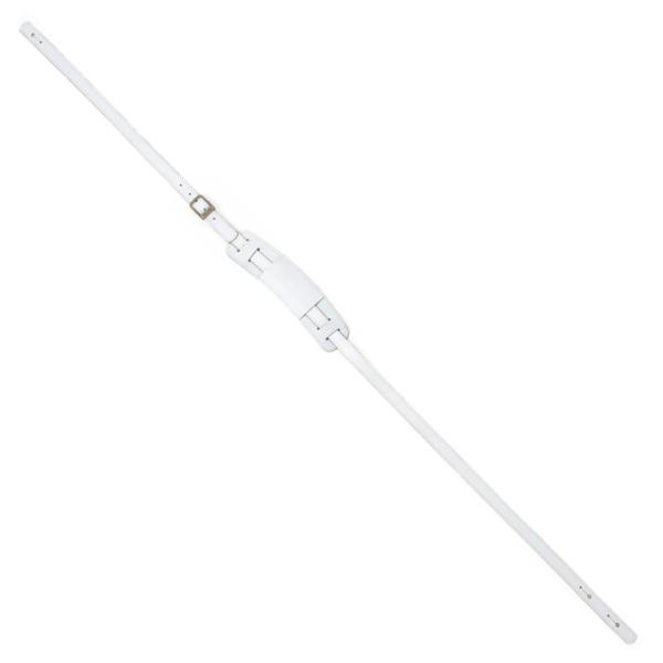 レザーストラップ　レトロスタイルブリティッシュロックやパンク、ヴィジュアル系には定番のトラディショナルなレトロシェイプのレザーストラップです。●長さ調節範囲：124〜138cm(エンドピン穴間を計測)●革厚み：約3.0mm