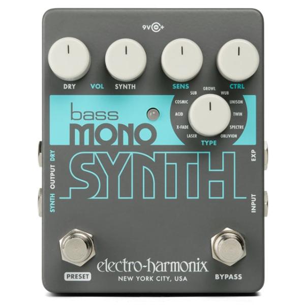 electro-harmonix Bass Synth は入力されたベースサウンドをヴィンテージシンセのエミュレーション・サウンドや音声を積み重ねた深いパルスサウンドなど、11タイプの素晴らしいシンセサウンドは直感的なレイアウトで素早く素晴...