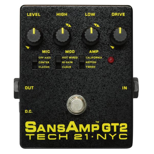 SansAmp GT2は、Tech 21独自の高性能モジュールを採用した真空管アンプシュミレーション回路を搭載した、アンプ＆キャビネットシミュレーターです。シンプルな操作で、好みのアンプやキャビネット、マイク配置をシミュレーション可能です。...