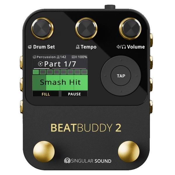 BeatBuddy 2はエフェクトペダルと一緒に接続することができ、エフェクトペダルのようにスイッチを押すことで、楽器を演奏しながらリアルタイムでビートをコントロールすることができます。それはまるで自分の思い通りに演奏してくれるドラマーのよ...