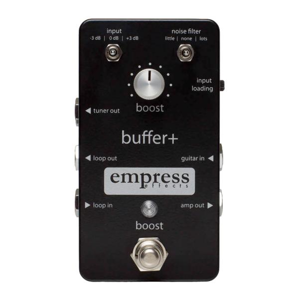 Empress Effectsのbuffer+は、ペダルボードの完璧なI/Oインターフェースとして機能し、最高レベルのギター信号が得られるようデザインされています。さらにノイズフィルター、入力PAD、フットスイッチでオン/オフ可能なクリーン...