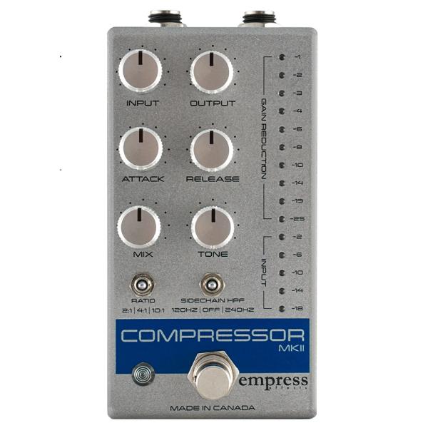 Empress Effectsにしか達成できない高次元のコンプレッションを可能にしたCompressorがMKIIにアップデート。スタジオ・レコーディングの名機Urei 1176コンプレッサー/リミッターからインスパイアされたサウンドはその...