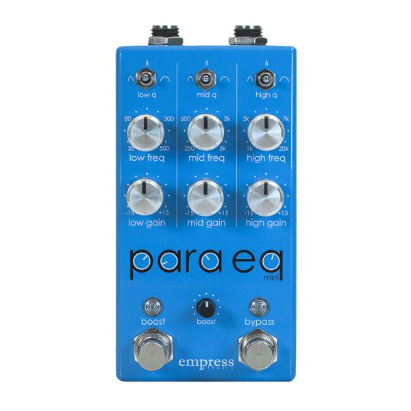 Empress Effects ParaEQ MKIIは、最もパーフェクトなパラメトリックEQペダルです。楽器のサウンドを一切マスクすることなく的確なイコライジングが可能です。エンプレスならではの高品位サウンドはMKIIで更に強力にアップグ...