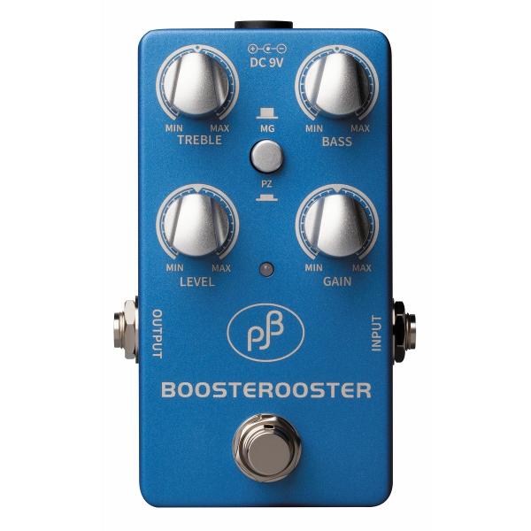 Boosteroosterは、ベース本来のキャラクターを活かしながら、必要な押し出しと音色補正を加えられるコンパクトペダルです。GAINとLEVELを独立して装備し、さらにTREBLE/BASSによるシンプルかつ実用的なEQを搭載。ステージ...