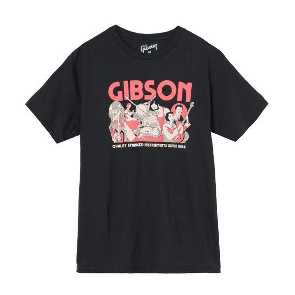 ギブソン Tシャツ ライフスタイル＆アクセサリー柔らかい100％コットンを使用したスタンダードフィットのTシャツです。1960年代のギブソンカタログにインスパイアされたグラフィックが特徴で、グラフィックの下部に「Quality string...