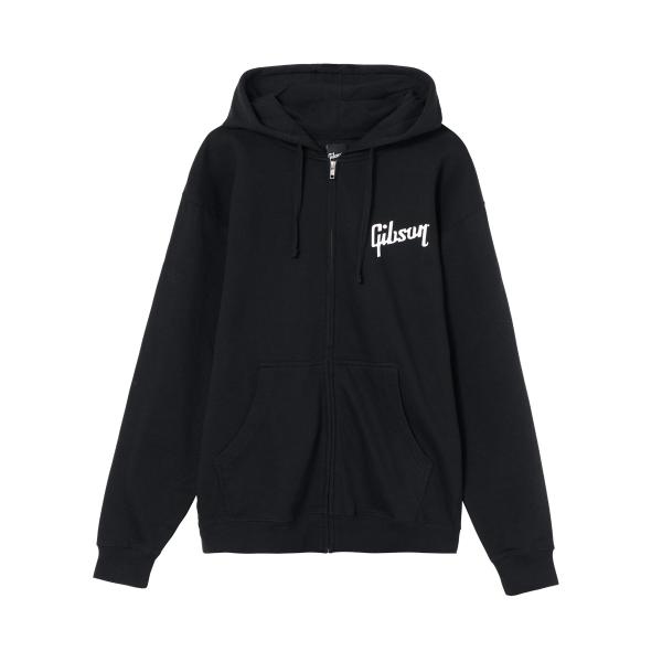 ギブソン フーディー ライフスタイル＆アクセサリーバックに"Screaming Eagle"がギブソン・エクスプローラーを抱えるシルエットをあしらったジップアップフーディーです。・80％ Cotton, 20％ Polyester・Clas...