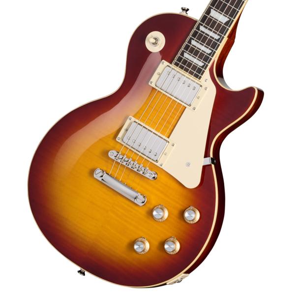 Epiphoneレスポール・スタンダードがアップデート！Les Paul Standard 60s Figuredは、マホガニー・ボディにメイプル・キャップを組み合わせ、さらに美しいフィギュアド・メイプル・ベニアを採用しています。Les P...