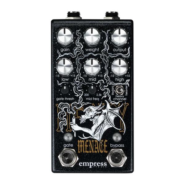 Heavy Menaceは、よりフレキシブルに進化したハイゲイン・ディストーションペダルです。3モードのゲインレンジ、Empressならではの高品位な3バンドEQを搭載。軽快なクランチから大迫力のヘヴィグラインドまで、幅広いサウンドメイクに...
