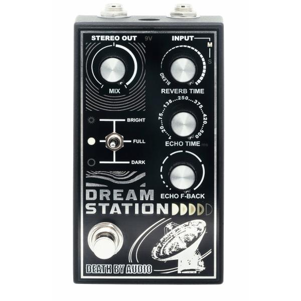 DREAM STATIONはDBA印のエクストリームなディレイとリバーブを一つに搭載。つまり2つのペダルが入ってるのと同じことだ！一瞬のうちに濃密なアンビエンスを形成し、遅延と残響でシグナルは幻想的なハルシネーションへ。3つのフィルター設定...