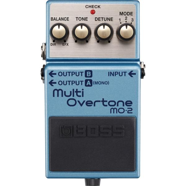 MO-2は、ローランドの独自技術「MDP（Multi-Dimensional Processing）」により、原音に新たな倍音を加えることで厚みと広がりを与える独創的なコンパクト・ペダルです。シンプルかつ直感的な操作で音づくりができ、ステレ...