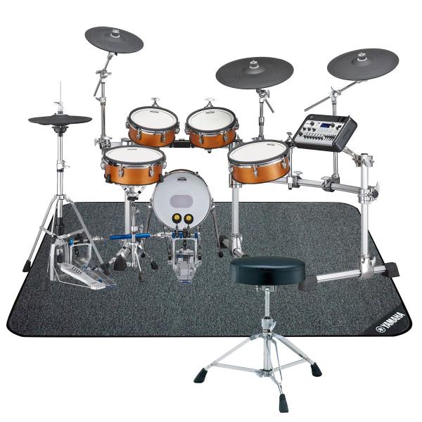 DTX10K-X+DFP9Cツインペダル+スクリューロッド式スローン+ドラムマット一括セット■商品内容1.YAMAHA DTX10K-X REAL WOOD（電子ドラム本体/TCSヘッド）2.YAMAHA DFP9C（ダブルフットペダル）3...