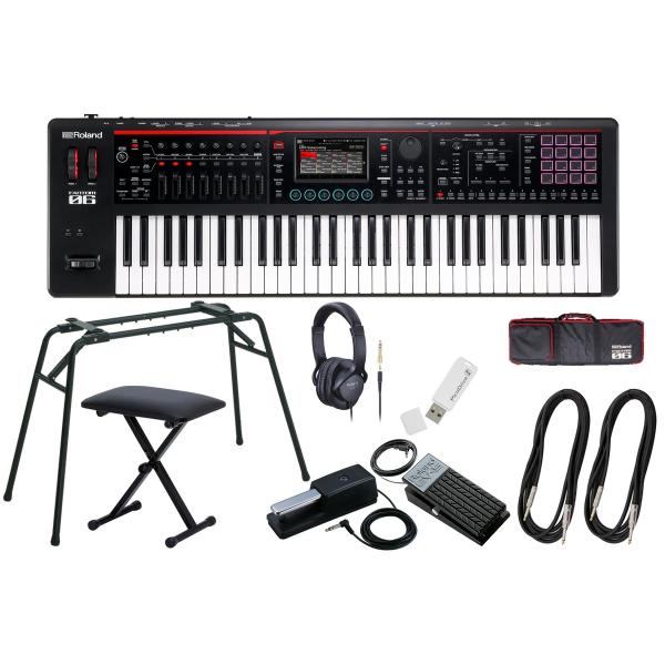 アクセサリーセットがお買い得！【セット内容】●Roland / FANTOM-06 (純正キャリングケース付き)●Roland / KS-13 (キーボードスタンド)●Roland / DP-10 (ダンパーペダル)●Roland / EV...