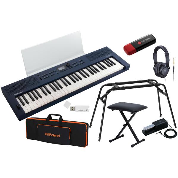 必要なアクセサリーが全て揃ったお買い得セット！セット内容● Roland / GOKEYS3-MU (GO:KEYS 3) ミッドナイトブルー● Roland / MRGKS3/5 (専用譜面立て)● Roland / WC-1 (Rola...