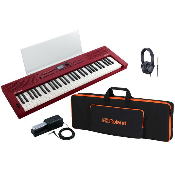 純正ケースとダンパーペダルがセット！セット内容● Roland / GOKEYS3-RD (GO:KEYS 3) ダークレッド● Roland / MRGKS3/5 (専用譜面立て)● Roland / CB-V61 (背負える 純正キャリ...
