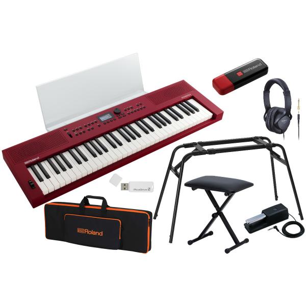 必要なアクセサリーが全て揃ったお買い得セット！セット内容● Roland / GOKEYS3-RD (GO:KEYS 3) ダークレッド● Roland / MRGKS3/5 (専用譜面立て)● Roland / WC-1 (Roland ...