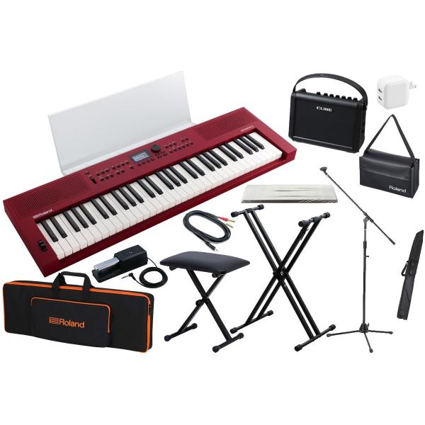 ポータブルアンプ「CUBE Street MINI」、純正の背負えるキャリング・バッグ「CB-V61」、その他必要なアクセサリー類が揃ったお買い得スタートセット！更に、キーボード本体を覆えるダストカバーをプレゼント！セット内容● Rolan...