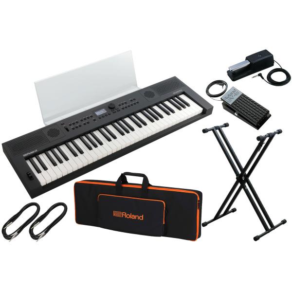 X型キーボードスタンドと純正ケース・ペダルがセット！セット内容● Roland / GOKEYS5-GT (GO:KEYS 5) グラファイト● Roland / MRGKS3/5 (専用譜面立て)● Roland / CB-V61 (背負...