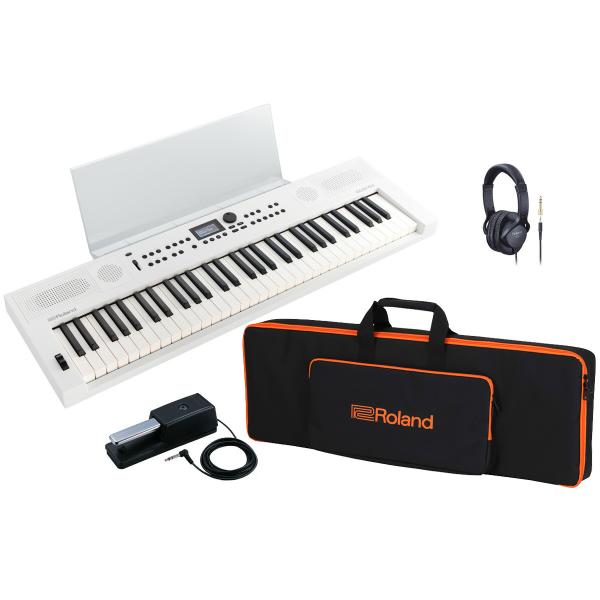 純正ケースとダンパーペダルがセット！セット内容● Roland / GOKEYS5-WH (GO:KEYS 5) ホワイト● Roland / MRGKS3/5 (専用譜面立て)● Roland / CB-V61 (背負える 純正キャリング...