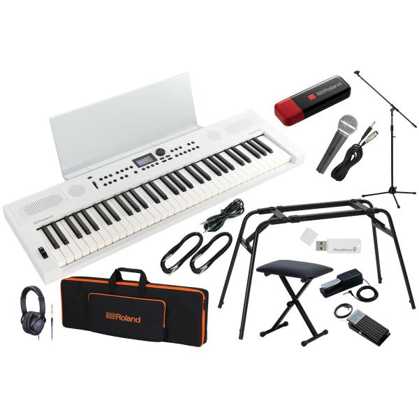 必要なアクセサリーが全て揃ったお買い得セット！セット内容● Roland / GOKEYS5-WH (GO:KEYS 5) ホワイト● Roland / MRGKS3/5 (専用譜面立て)● Roland / WC-1 (Roland Cl...