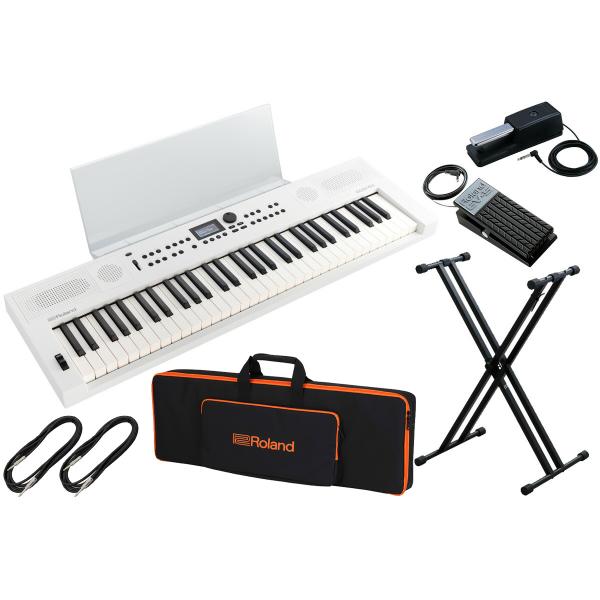 X型キーボードスタンドと純正ケース・ペダルがセット！セット内容● Roland / GOKEYS5-WH (GO:KEYS 5) ホワイト● Roland / MRGKS3/5 (専用譜面立て)● Roland / CB-V61 (背負える...