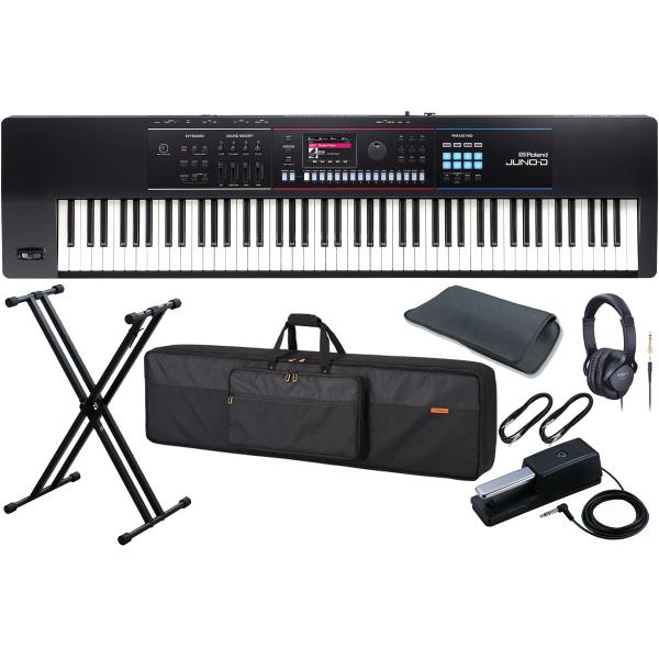 純正ケース、ペダル、X型キーボードスタンドの、基本アクセサリーのお買い得セット！！セット内容●Roland / JUNO-D8●Roland / CB-B88V2 (純正高品位キャリング・バッグ)●Roland / DP-10 (ダンパー・...