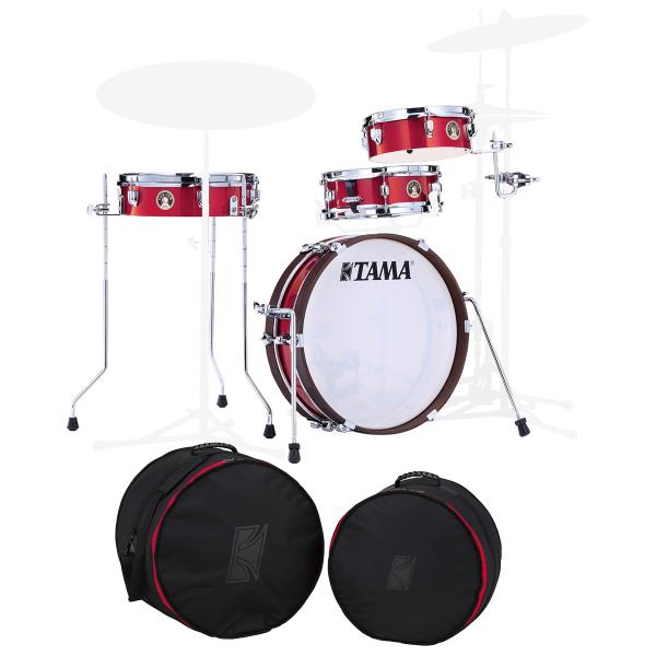 【セット内容】1.TAMA LJK48P-BRM Club-JAM Pancake Kit2.TAMA DSS48LJP Drum Bag Set for LJK48P【LJK48P キット構成】○ 18"x4" Bass Drum x1○...