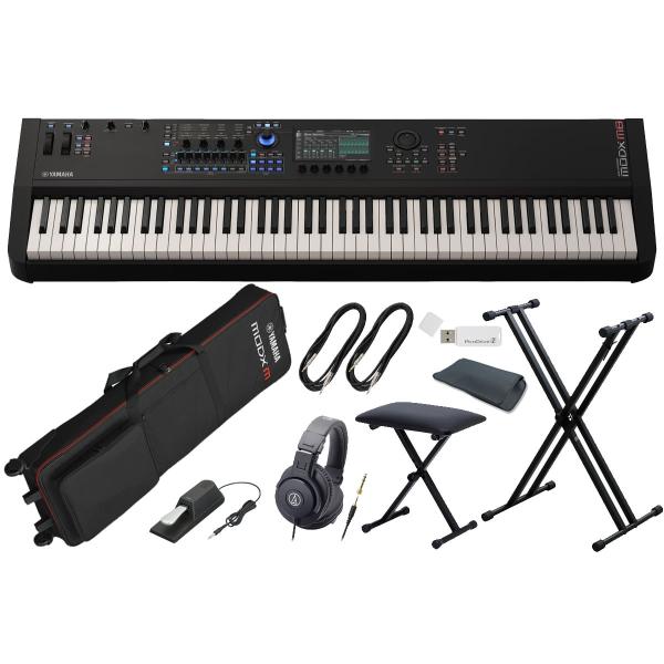専用プレミアムソフトケース、純正サスティンペダル、モニターヘッドホン「ATH-M30x」、その他アクセサリー品が多数セットでお買い得！更に、小物入れなどに便利な当店オリジナルスリーブバッグをプレゼント！セット内容●YAMAHA / MODX...